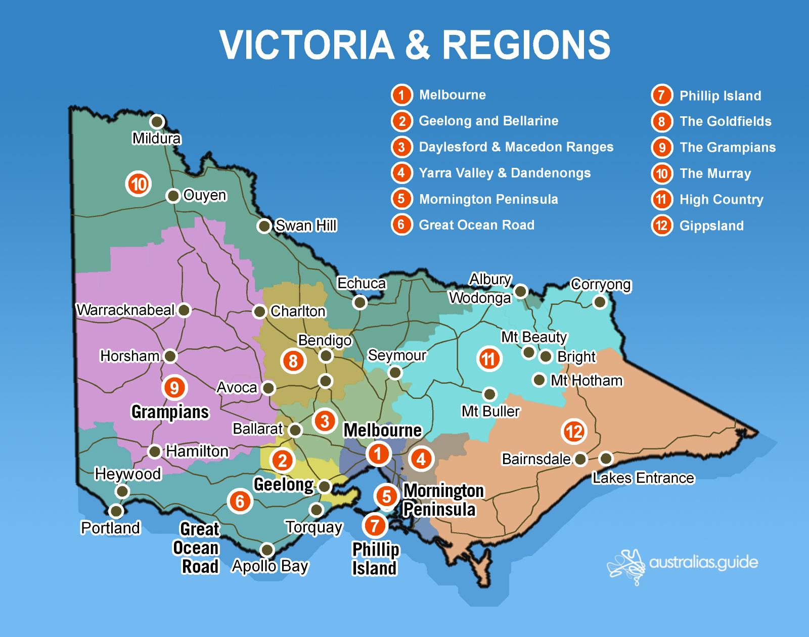 Melbourne Victoria Australia Map Melbourne & Region Map – Hema Maps